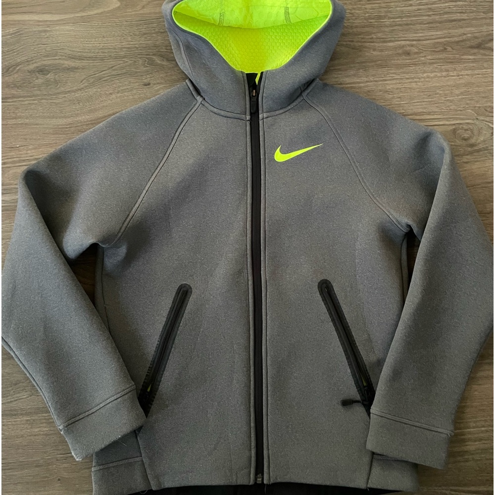 Nike Reflective Neon Green And Grey Zip Up Jacket - Gem